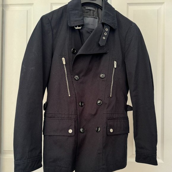 Zara | Jackets & Coats | Zara Doublebreasted Fieldutility Jacket S ...
